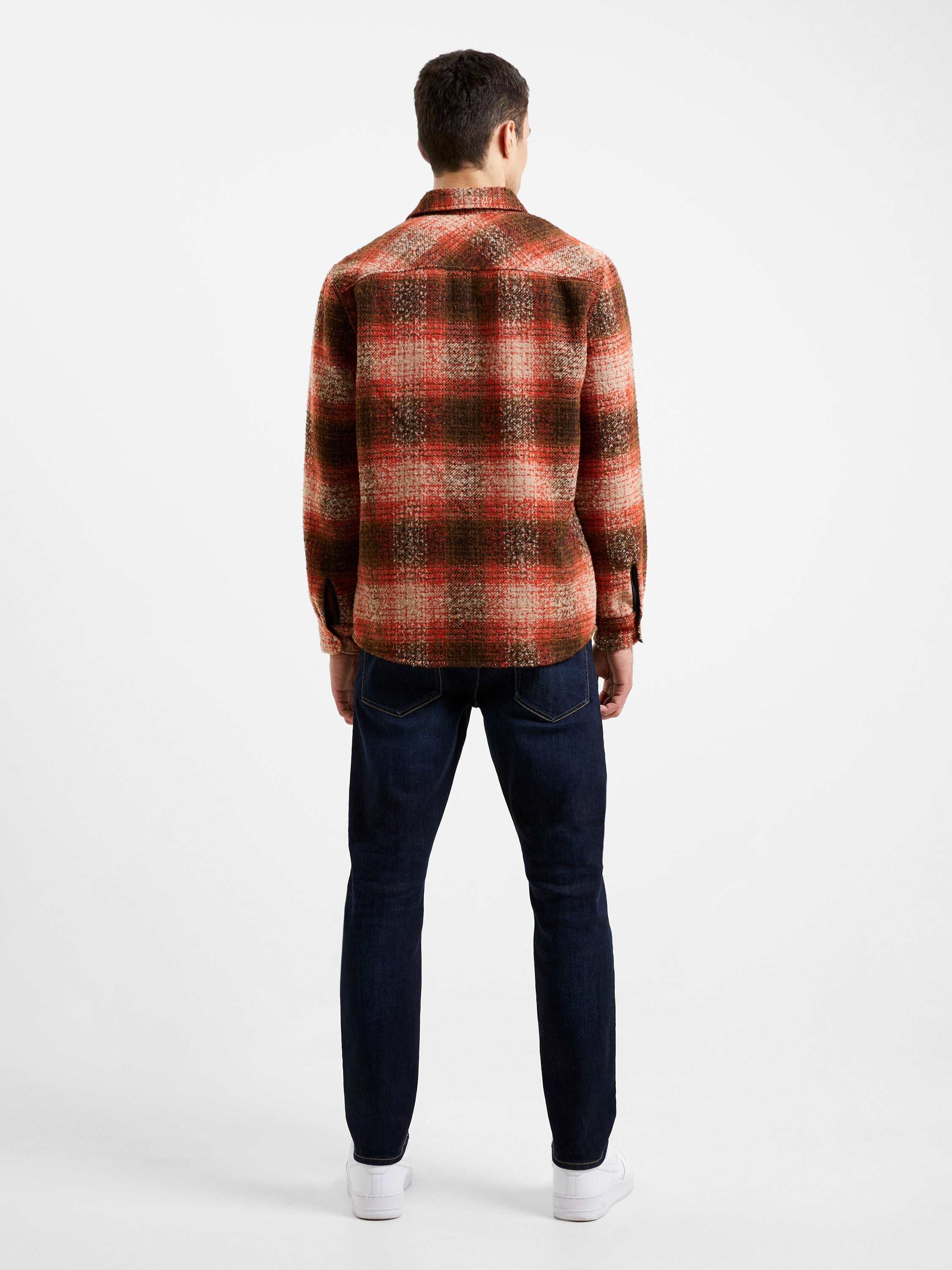Heavy Check Overshirt Rust | French Connection UK