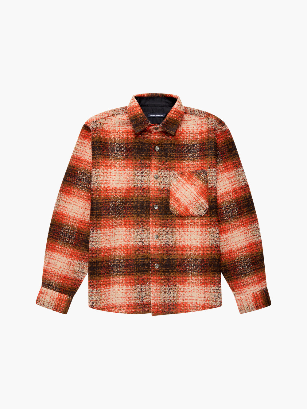 Heavy Check Overshirt Rust | French Connection UK