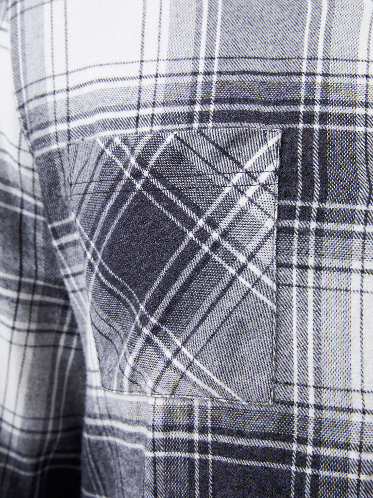 Two Pocket Flannel Shirt Black Check | French Connection UK