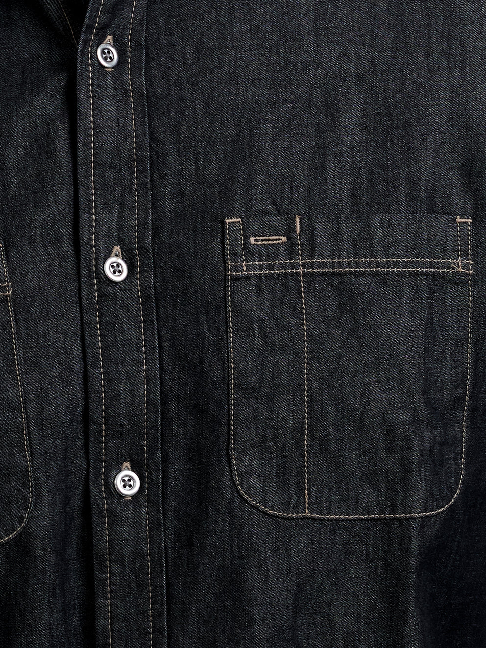 Ls Reg Fit Denim Shirt Washed Black | French Connection UK