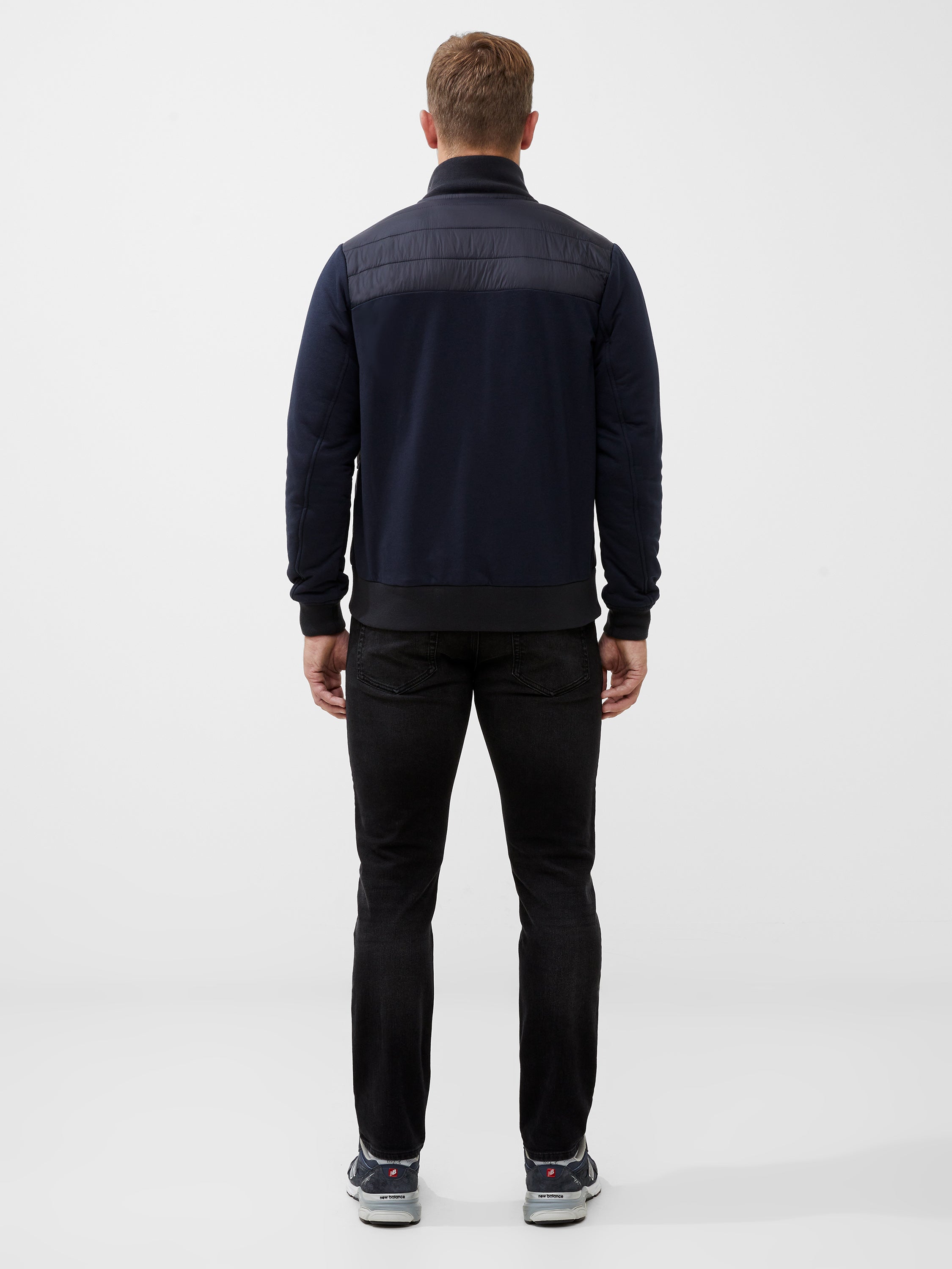 Hybrid Bomber Jacket Navy | French Connection UK