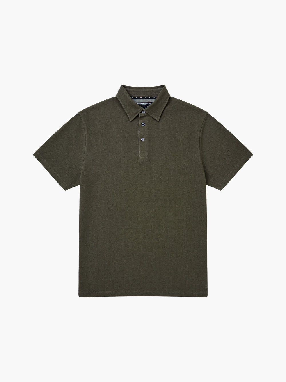 Grid Texture Polo Shirt Olive | French Connection UK