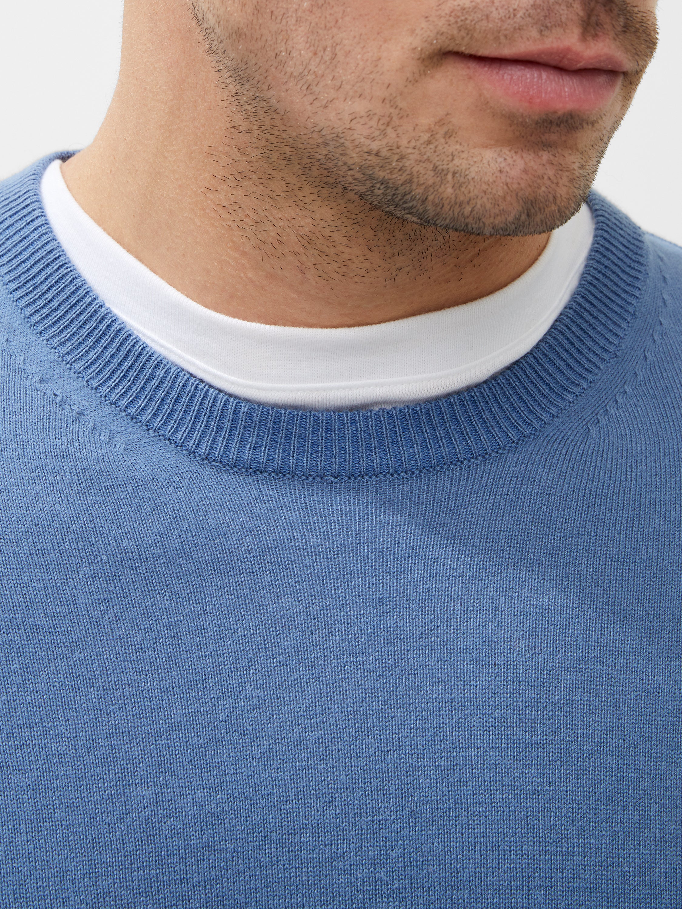 Classic Crew Neck French Connection Jumper Steel Blue | French ...