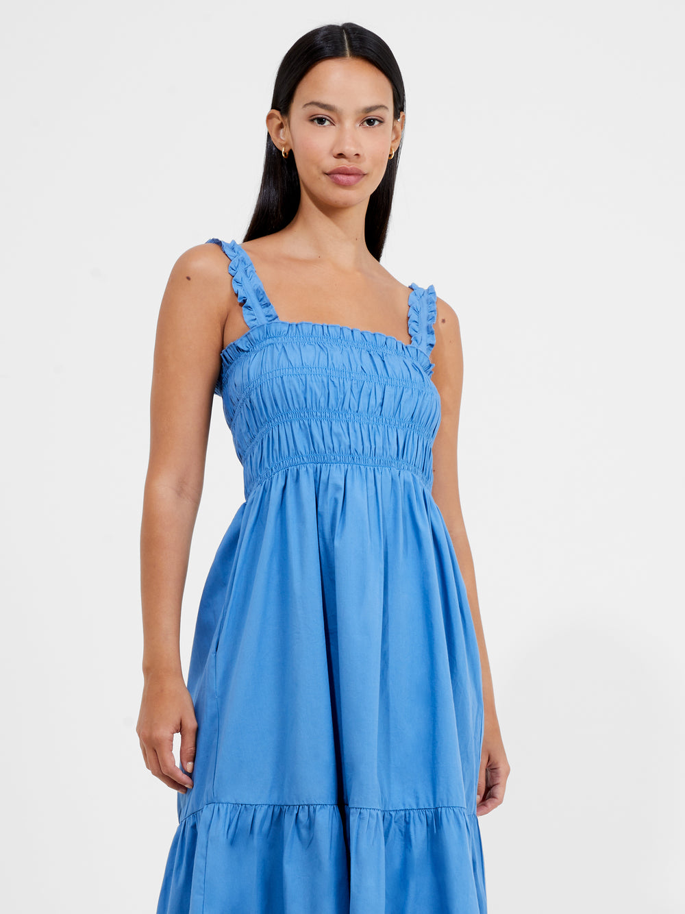 Shirred Sundress Tranquil Blue | French Connection UK