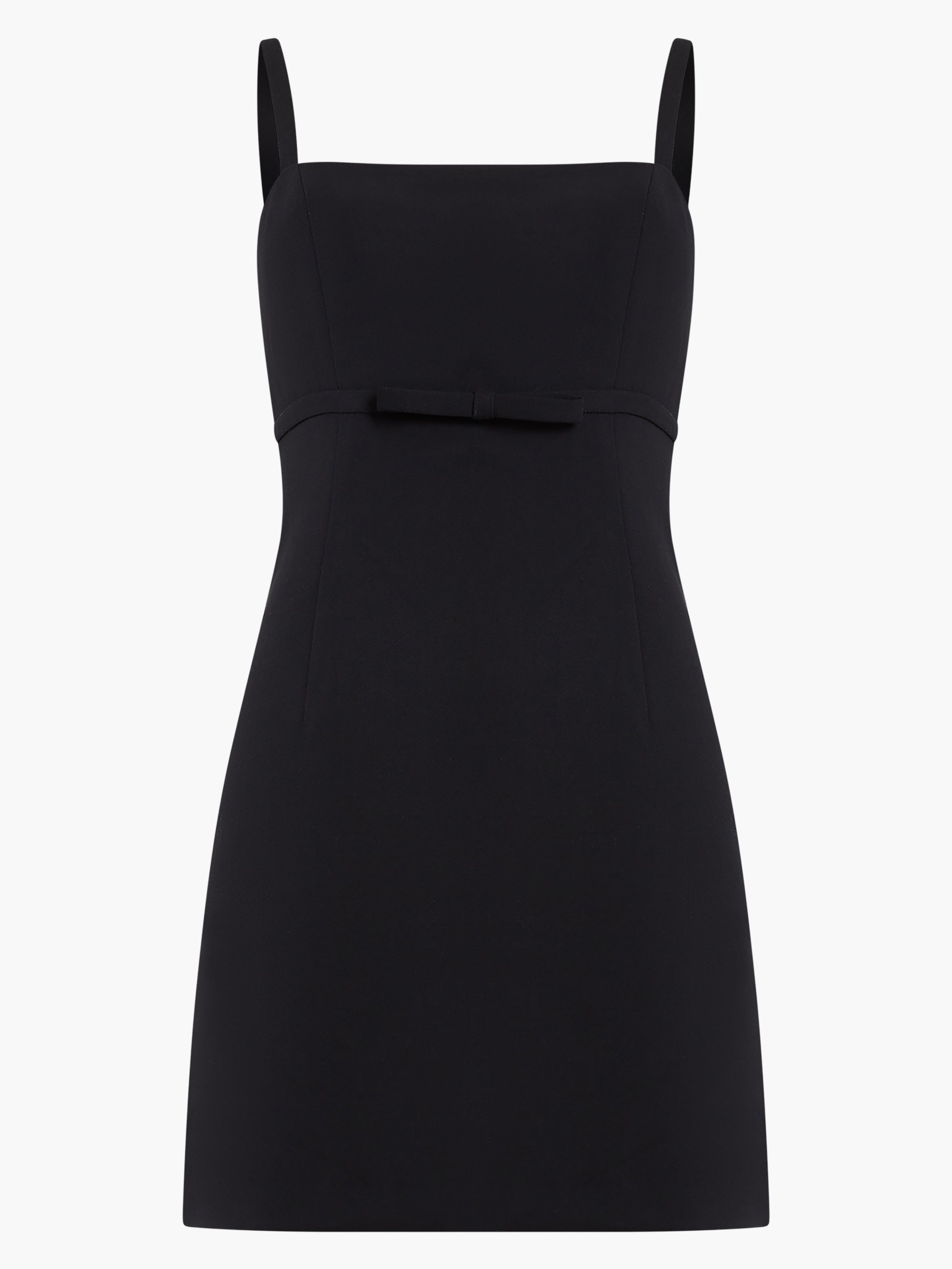 Whisper Ruth Bow Mini Dress Blackout | French Connection UK