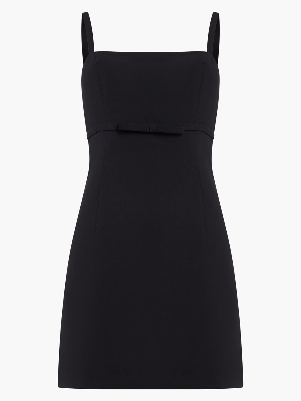 Whisper Ruth Bow Mini Dress Blackout | French Connection UK