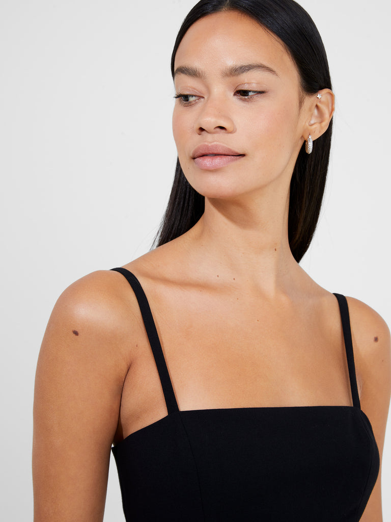 Whisper Ruth Bow Mini Dress Blackout | French Connection UK