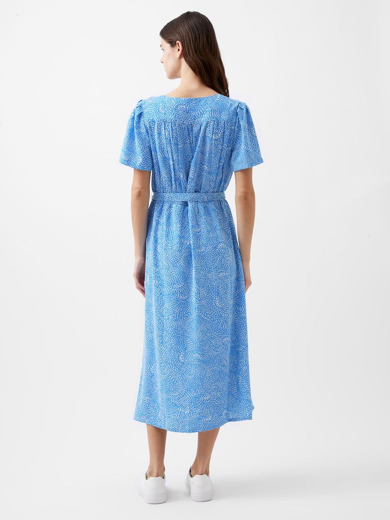 Bernice Elitan Button Through Dress Blue Mist/Blue Seastar | French ...