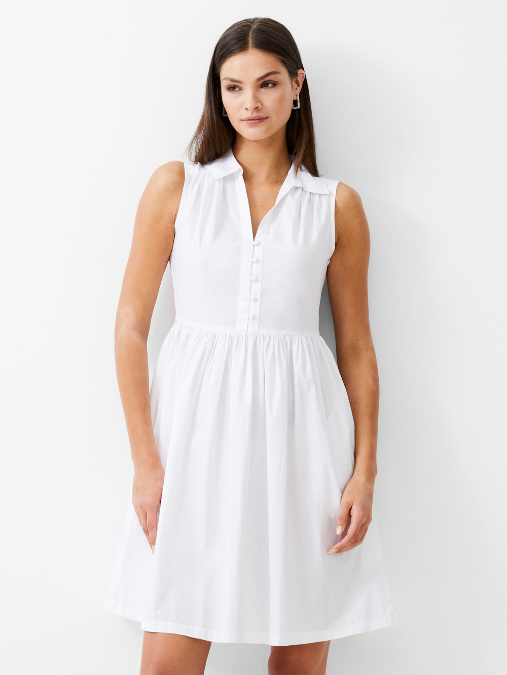 Sleeveless Smock Dress White | French Connection UK