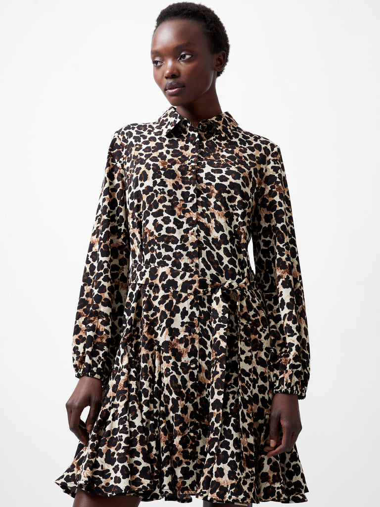 Leopard Print Swing Dress Multi | French Connection UK