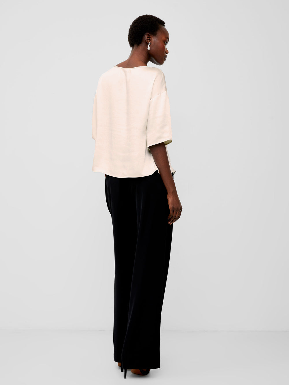 Chloetta Recycled Top Silver Lining | French Connection UK