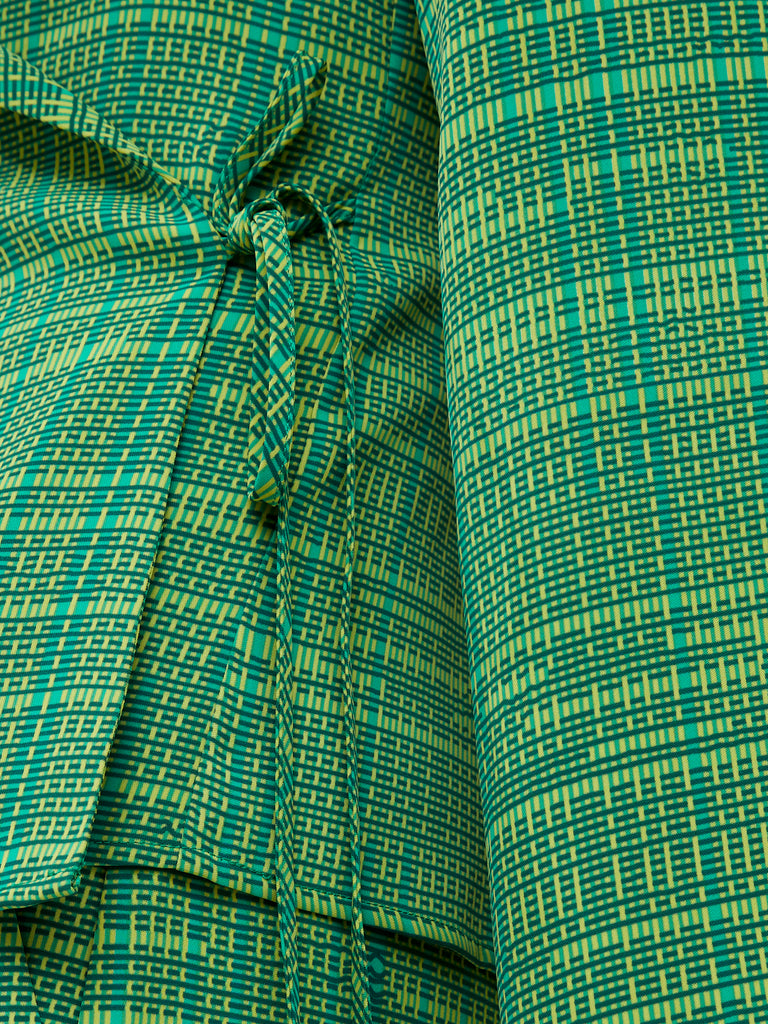 Carmen Recycled Crepe Top Jelly Bean/Wasabi | French Connection UK