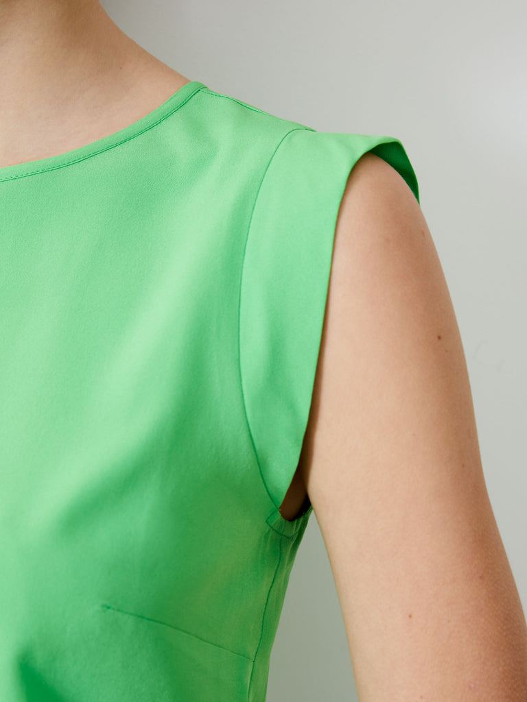 Cap Sleeve Crepe Light Tank Top Poise Green | French Connection UK