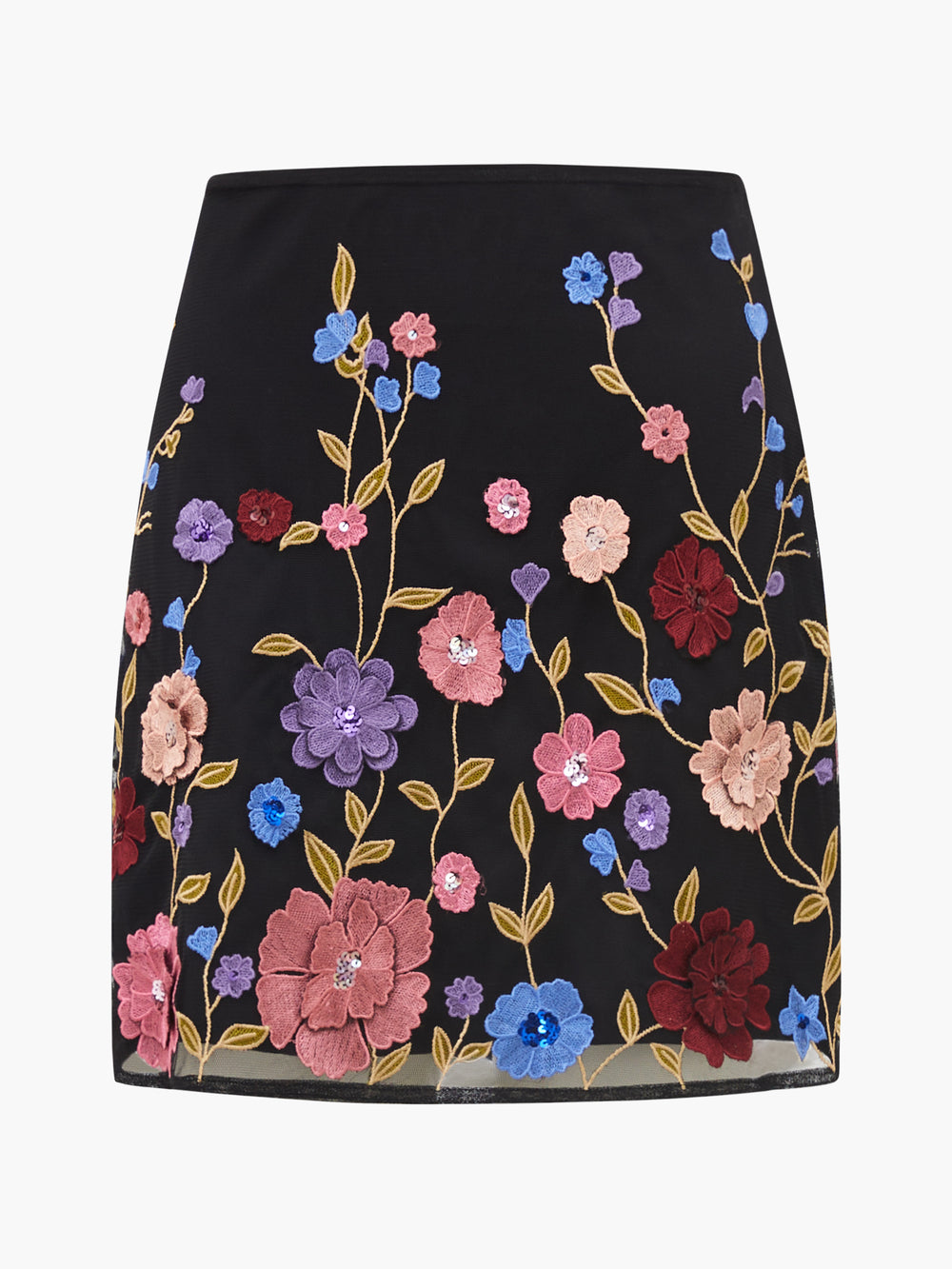 Astrida Embellished Mini Skirt Black Multi | French Connection UK