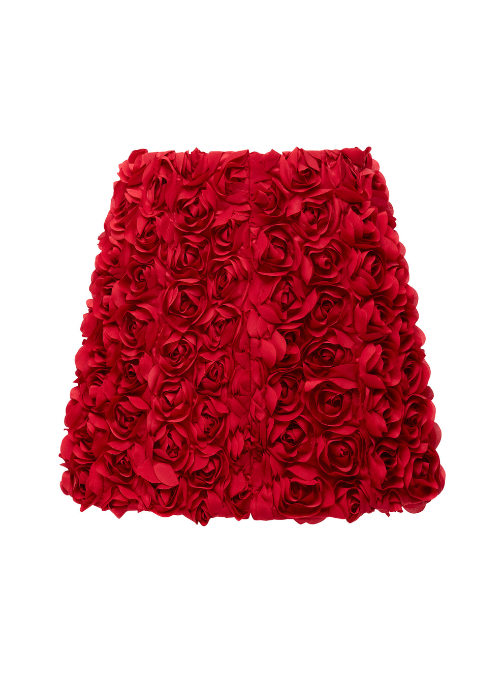 Verity 3D Floral Textured Mini Skirt Lipstick Red | French Connection UK