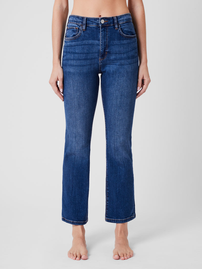 Stretch Denim Bootcut Ankle Length Jeans 30 Inch Vintage Mid Wash ...