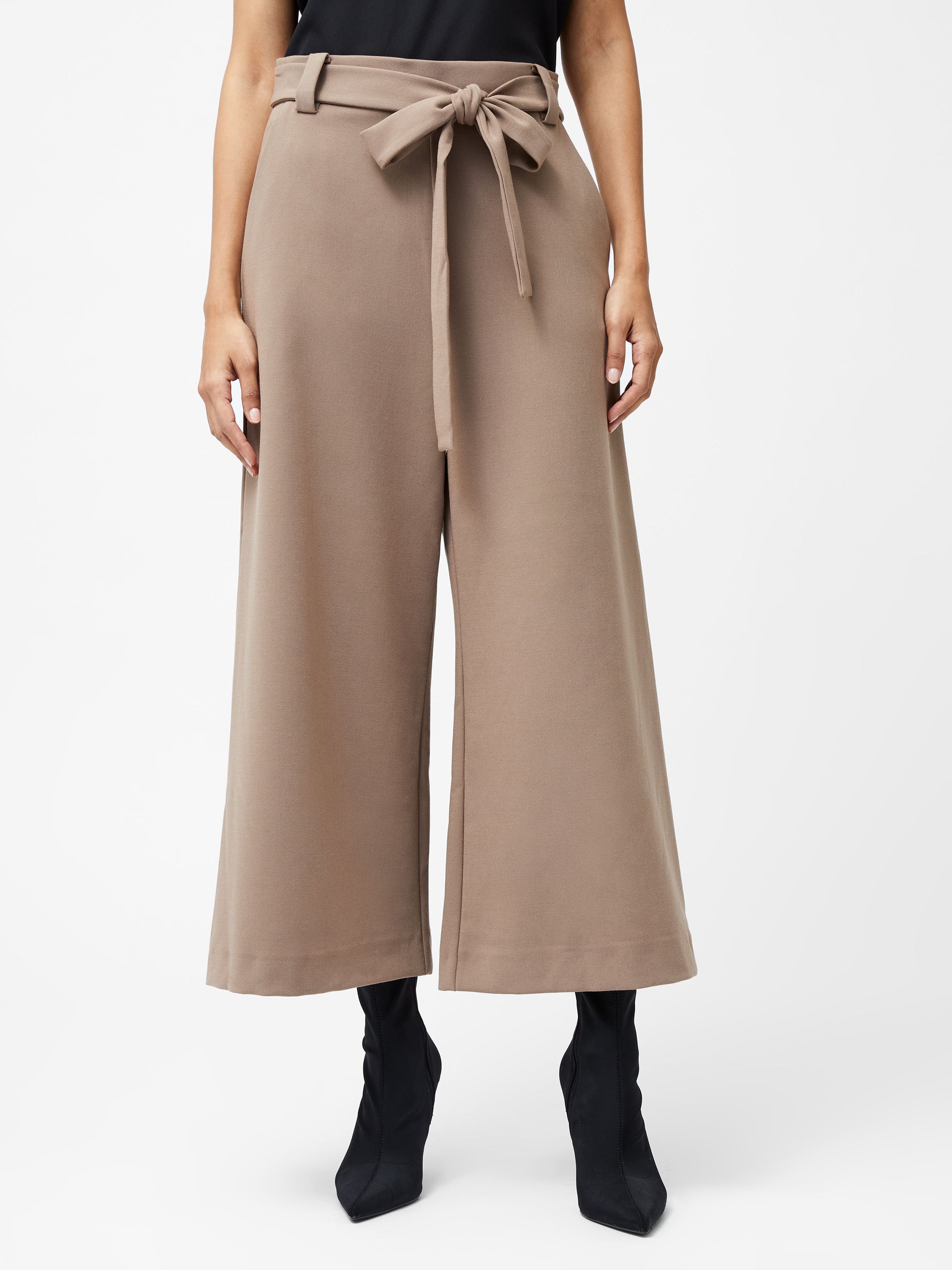 Whisper Belted Culottes Mocha Mousse | French Connection UK