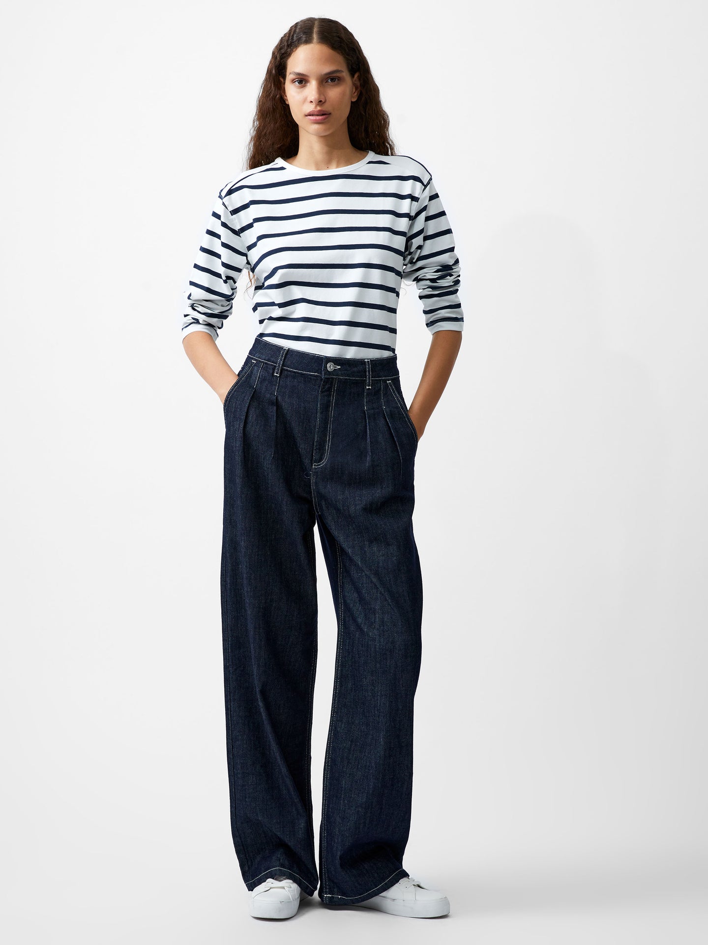 Finley Denim Wide Leg Jean 32 Inch Clean Indigo | French Connection UK