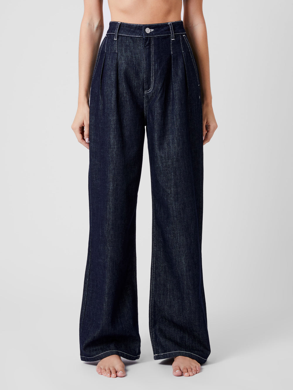 Finley Denim Wide Leg Jean 32 Inch Clean Indigo | French Connection UK