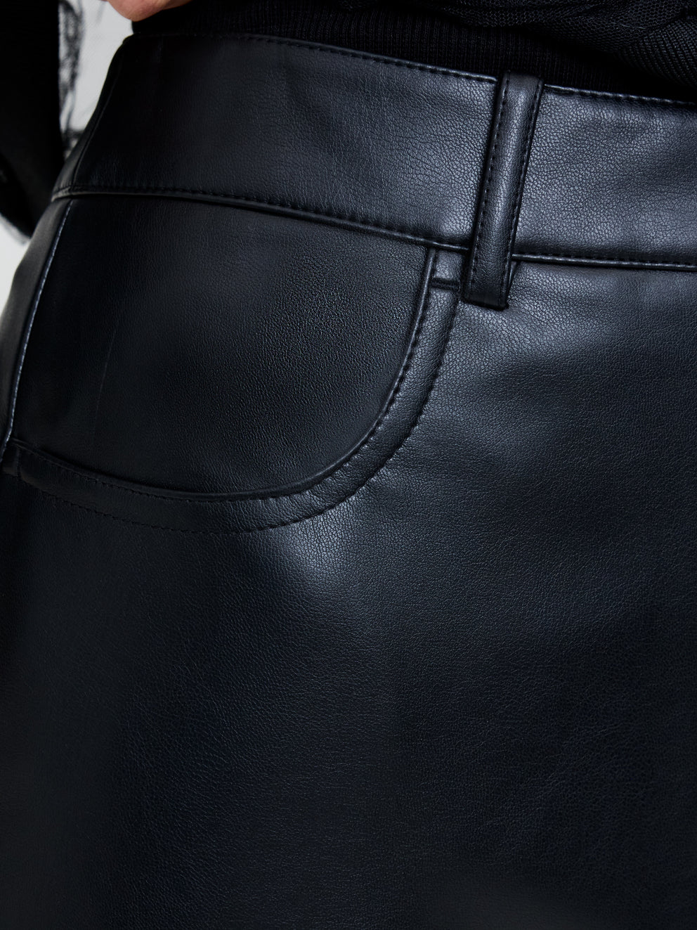 PU Trousers Black Faux Leather | French Connection UK