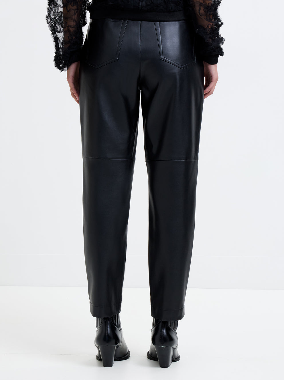PU Trousers Black Faux Leather | French Connection UK