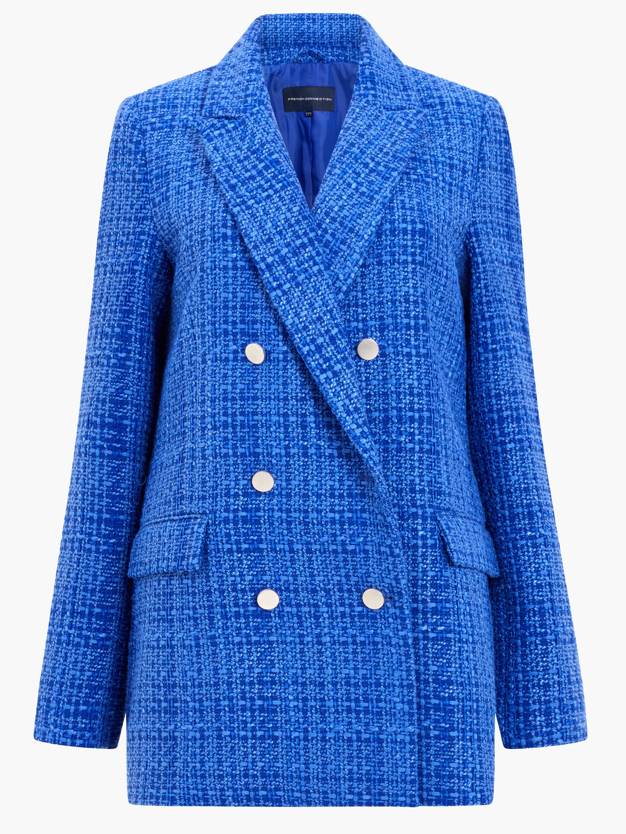 Azzurra Tweed Blazer Light Blue Depths | French Connection UK