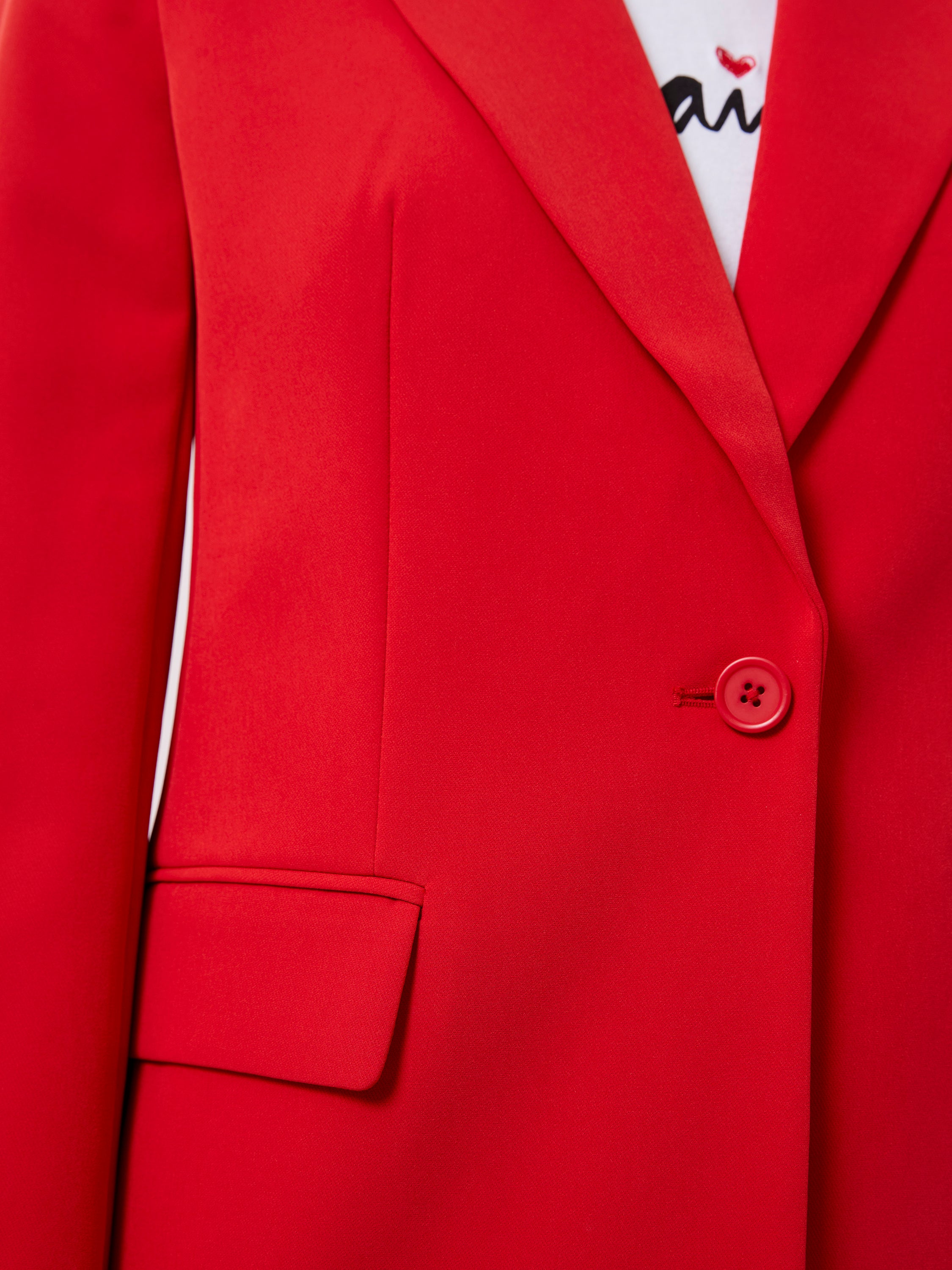 Echo Single Breasted Blazer True Red | French Connection UK
