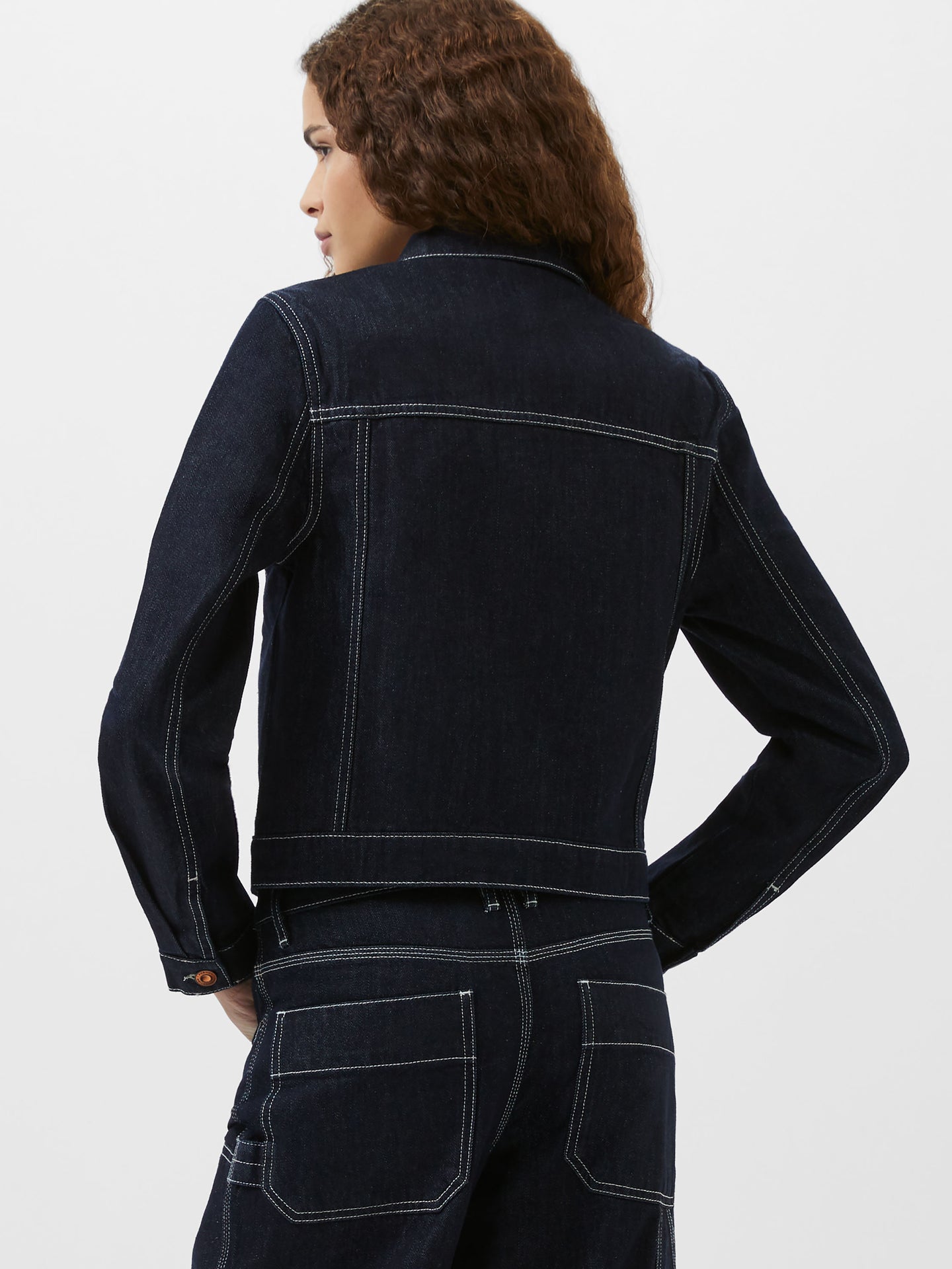 Denver Denim Contrasting Stitch Jacket Clean Indigo Denim | French ...