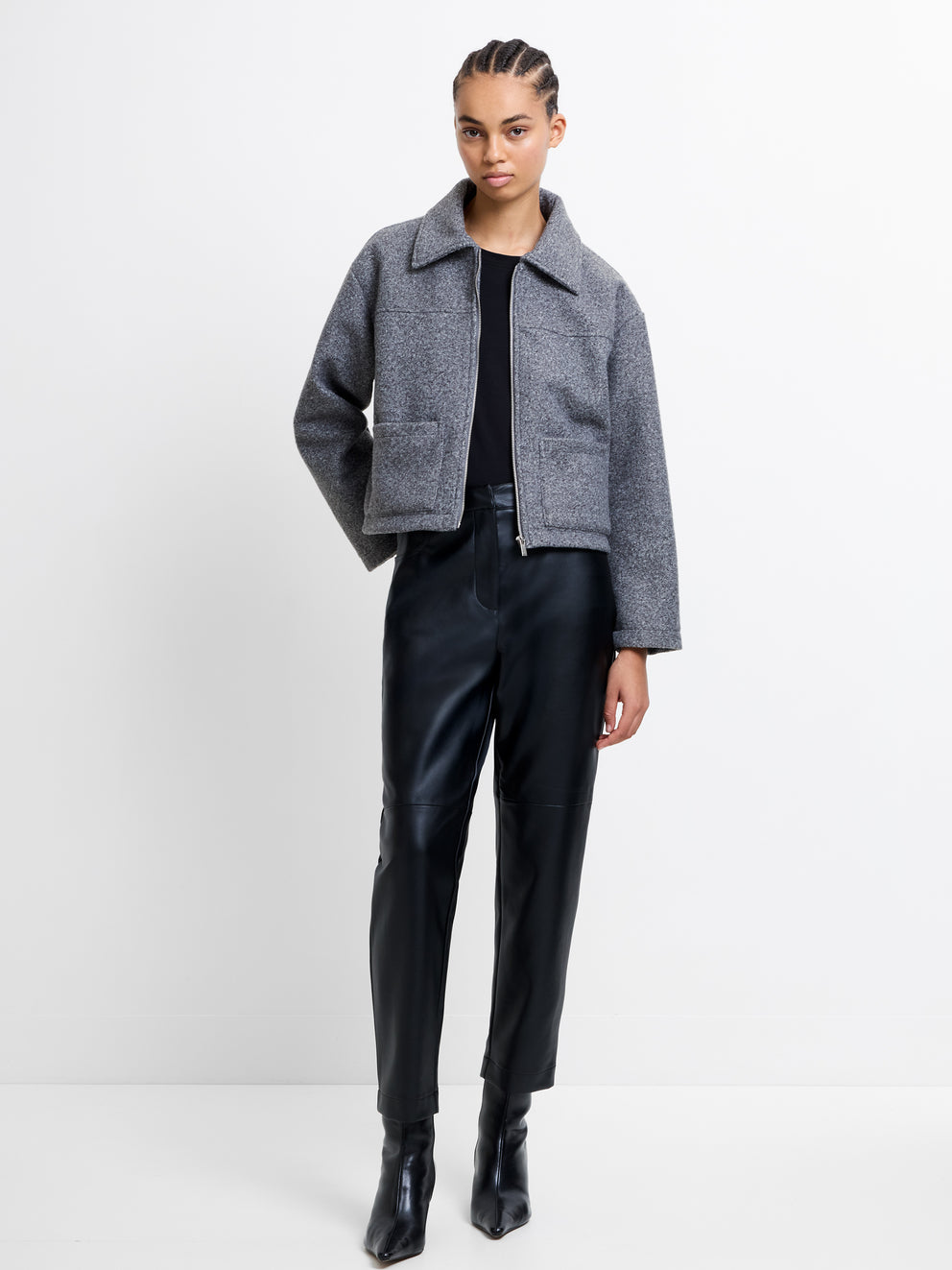 Brushed Pocket Jacket Charcoal Grey Mel | French Connection UK