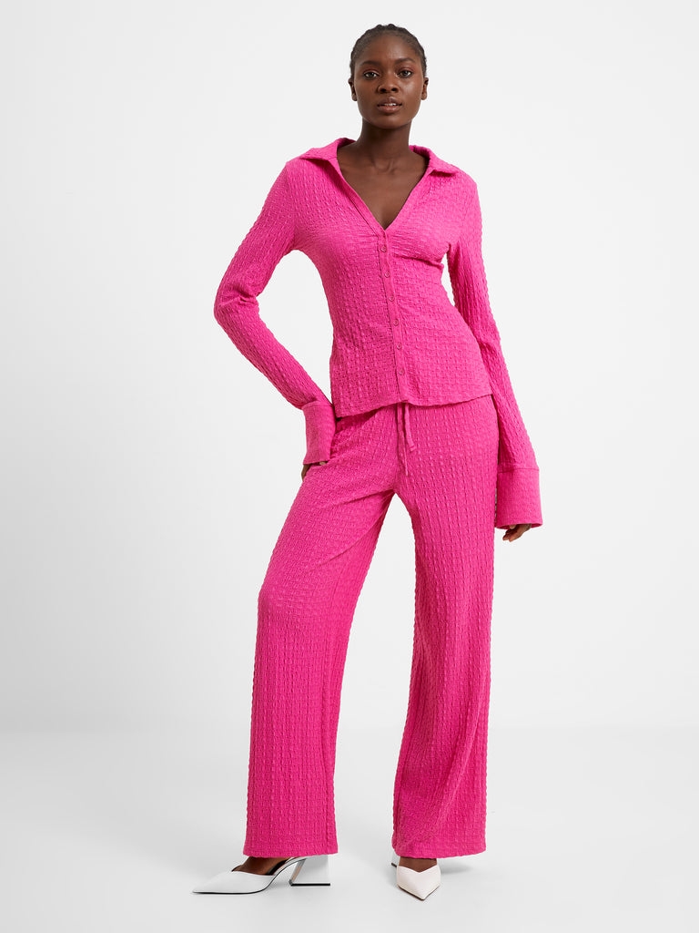 Tash Textured Top Fuschia | French Connection UK