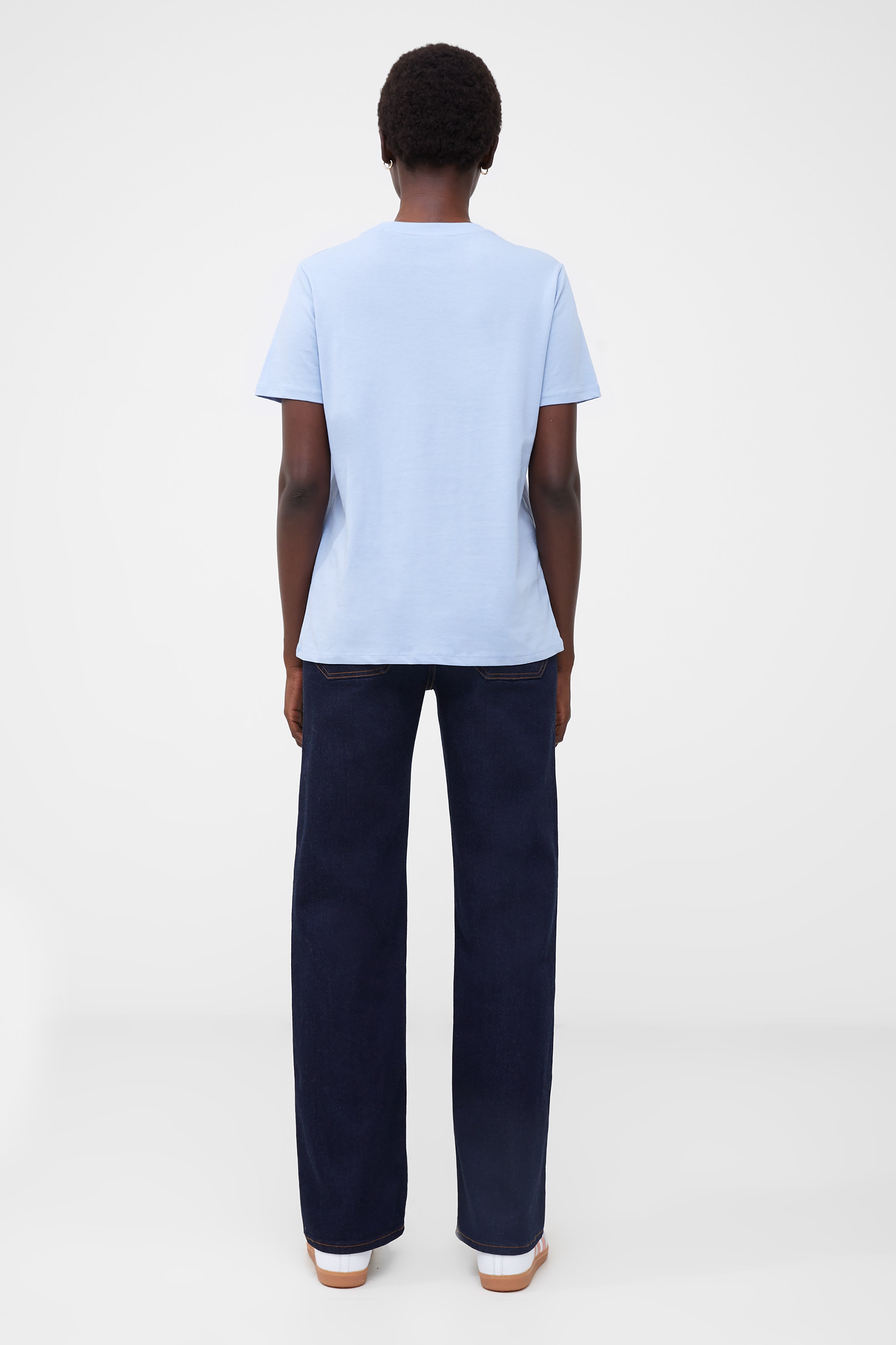 Le Frenchie T-Shirt Washed Blue | French Connection UK