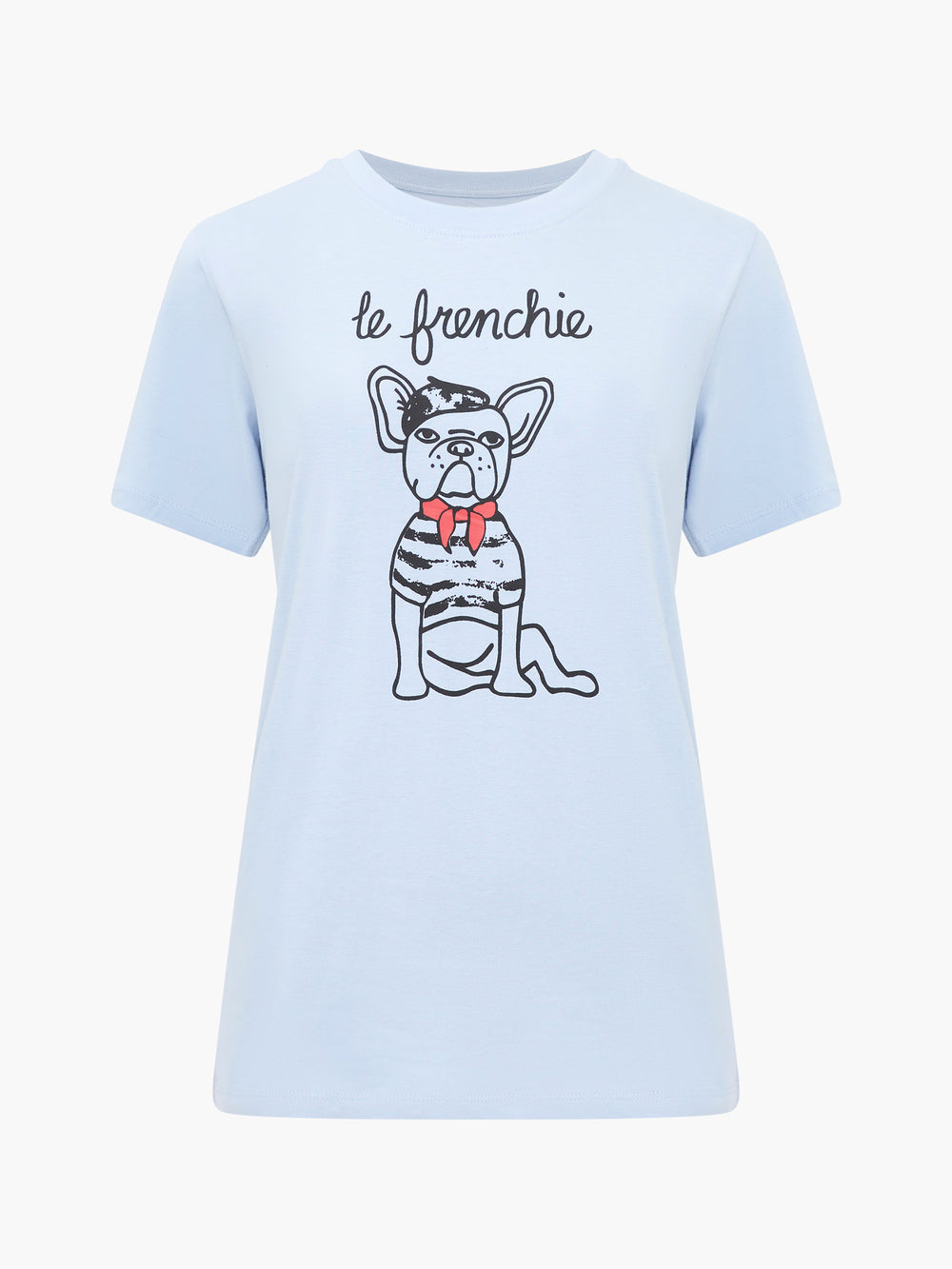 Le Frenchie T-Shirt Washed Blue | French Connection UK