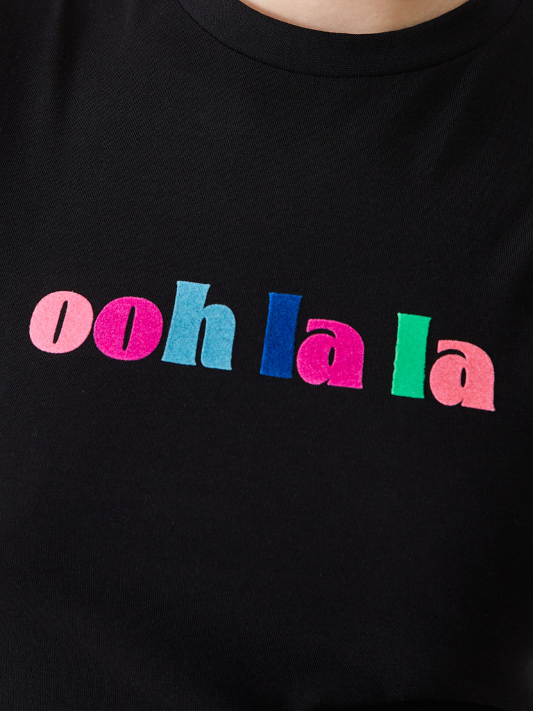 Ooh La La Fitted T-Shirt Black | French Connection UK