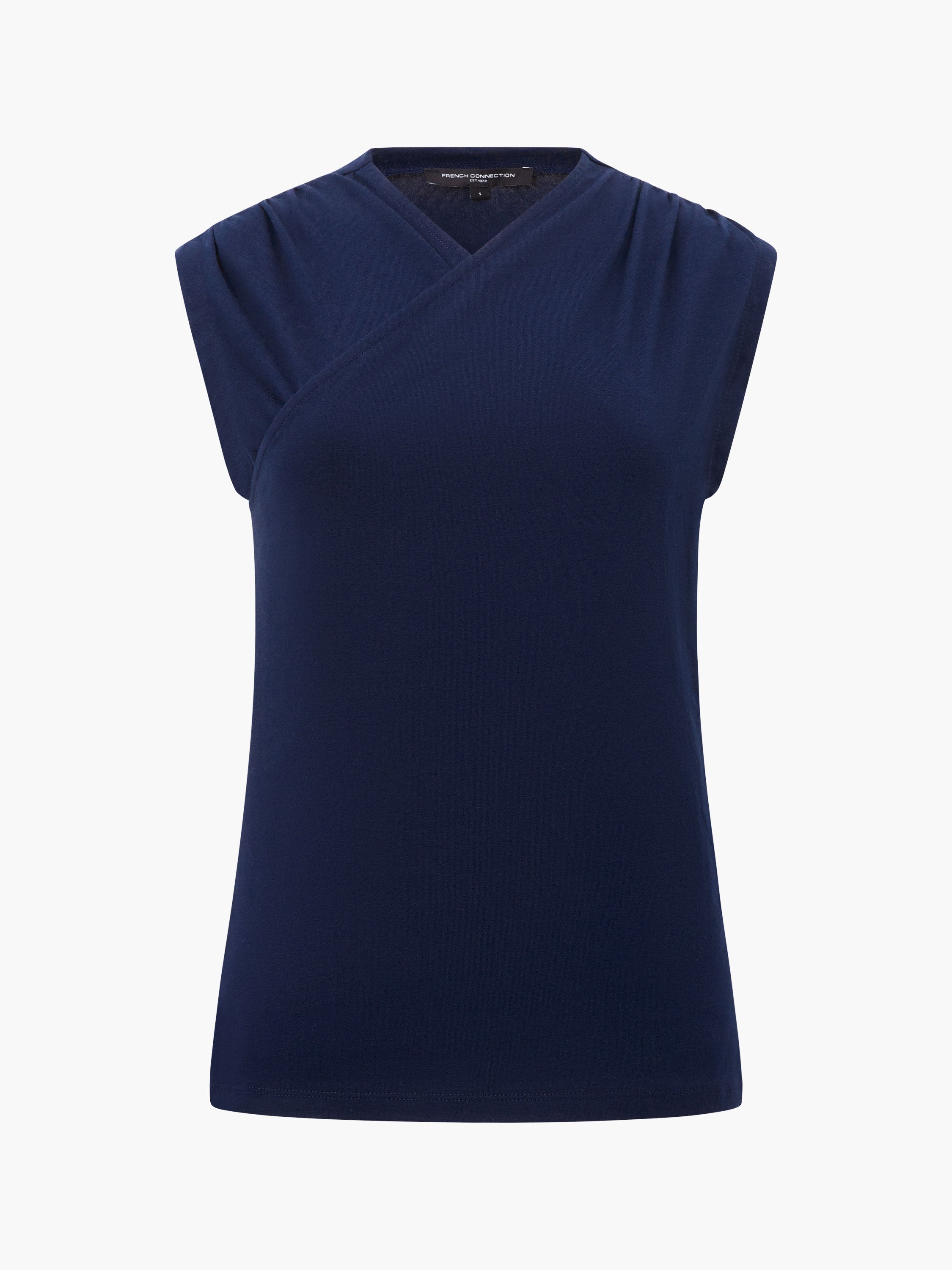 Rallie Cross Neck Top Marine | French Connection UK