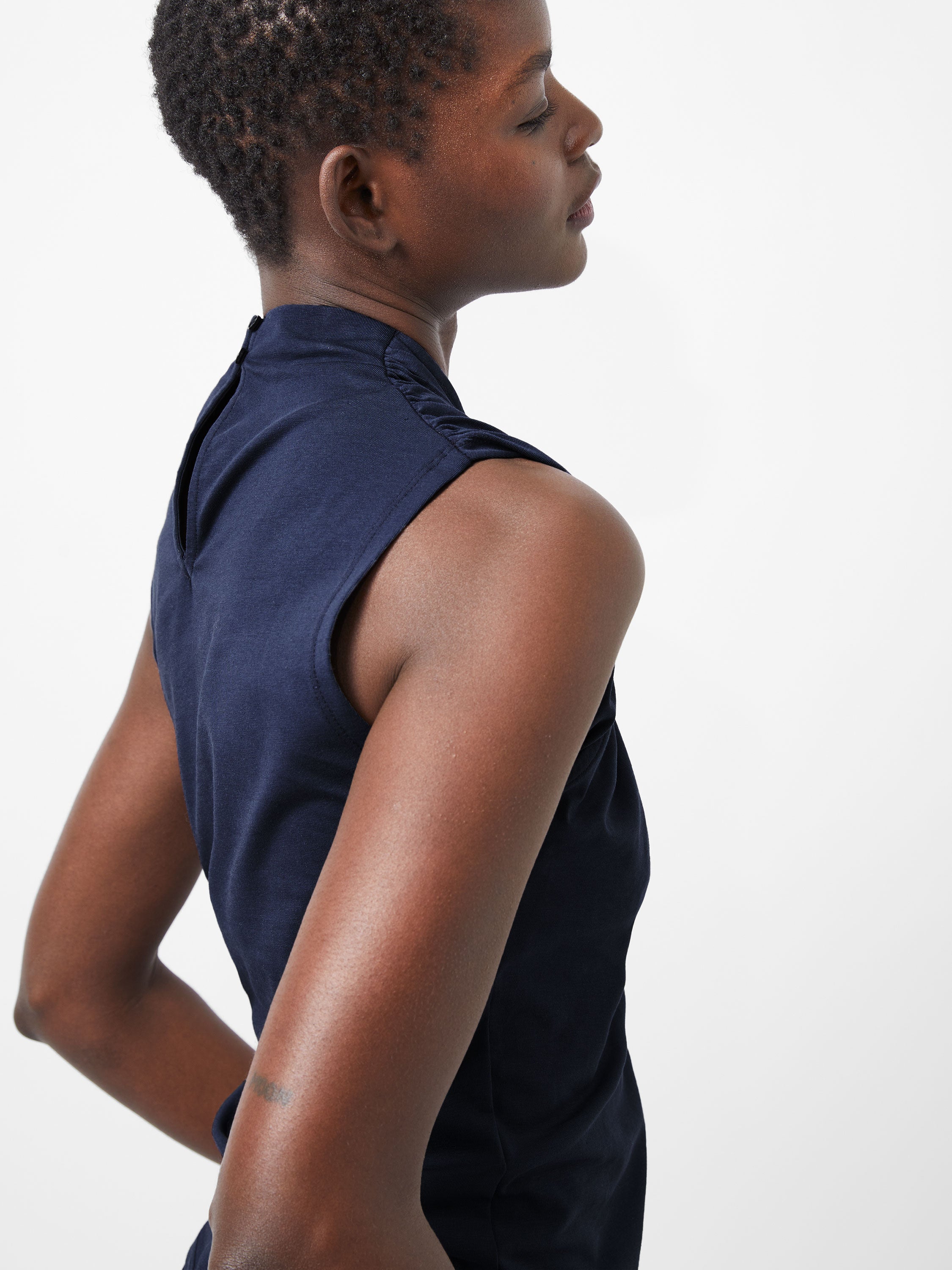 Rallie Cross Neck Top Marine | French Connection UK