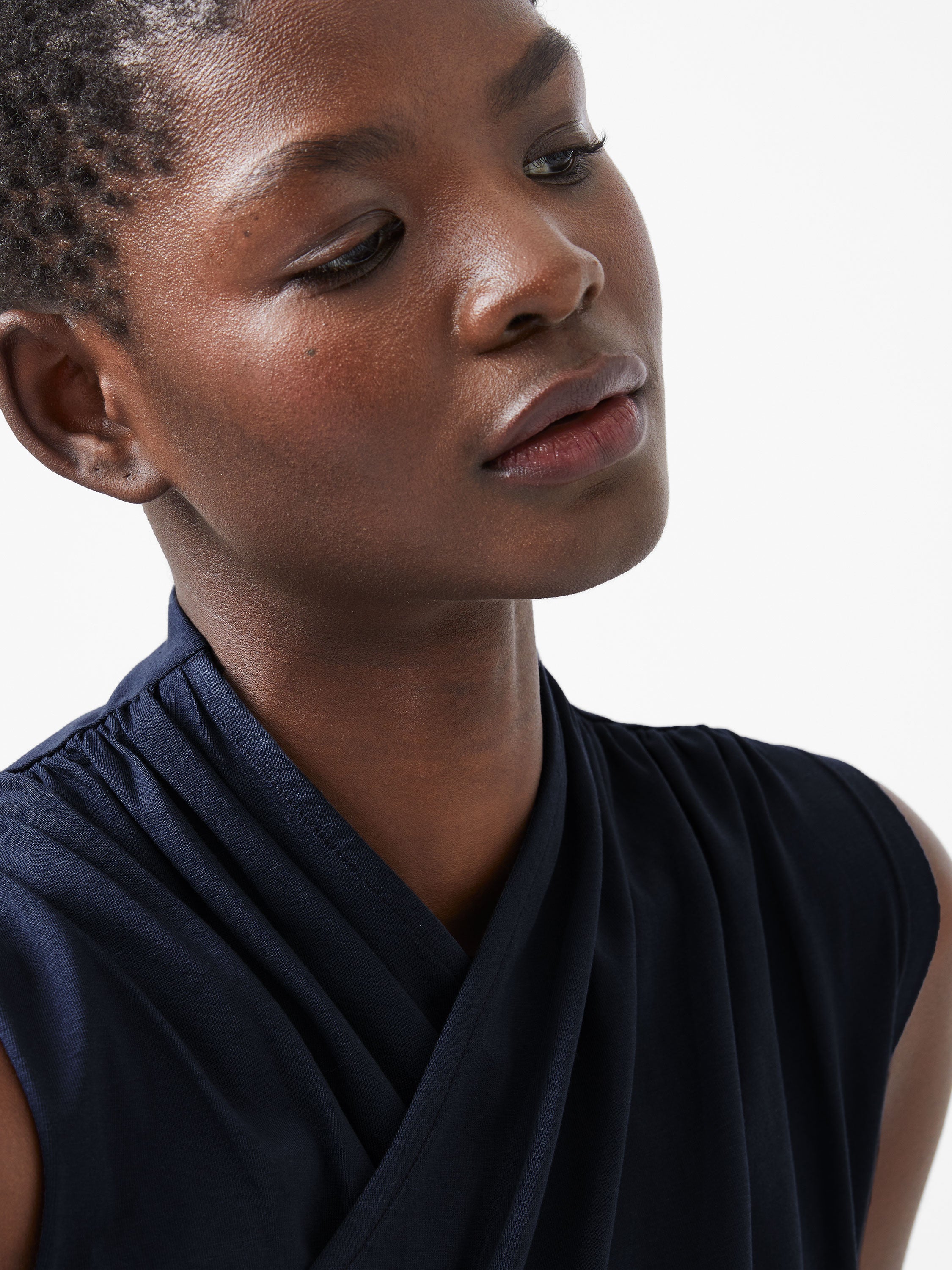 Rallie Cross Neck Top Marine | French Connection UK