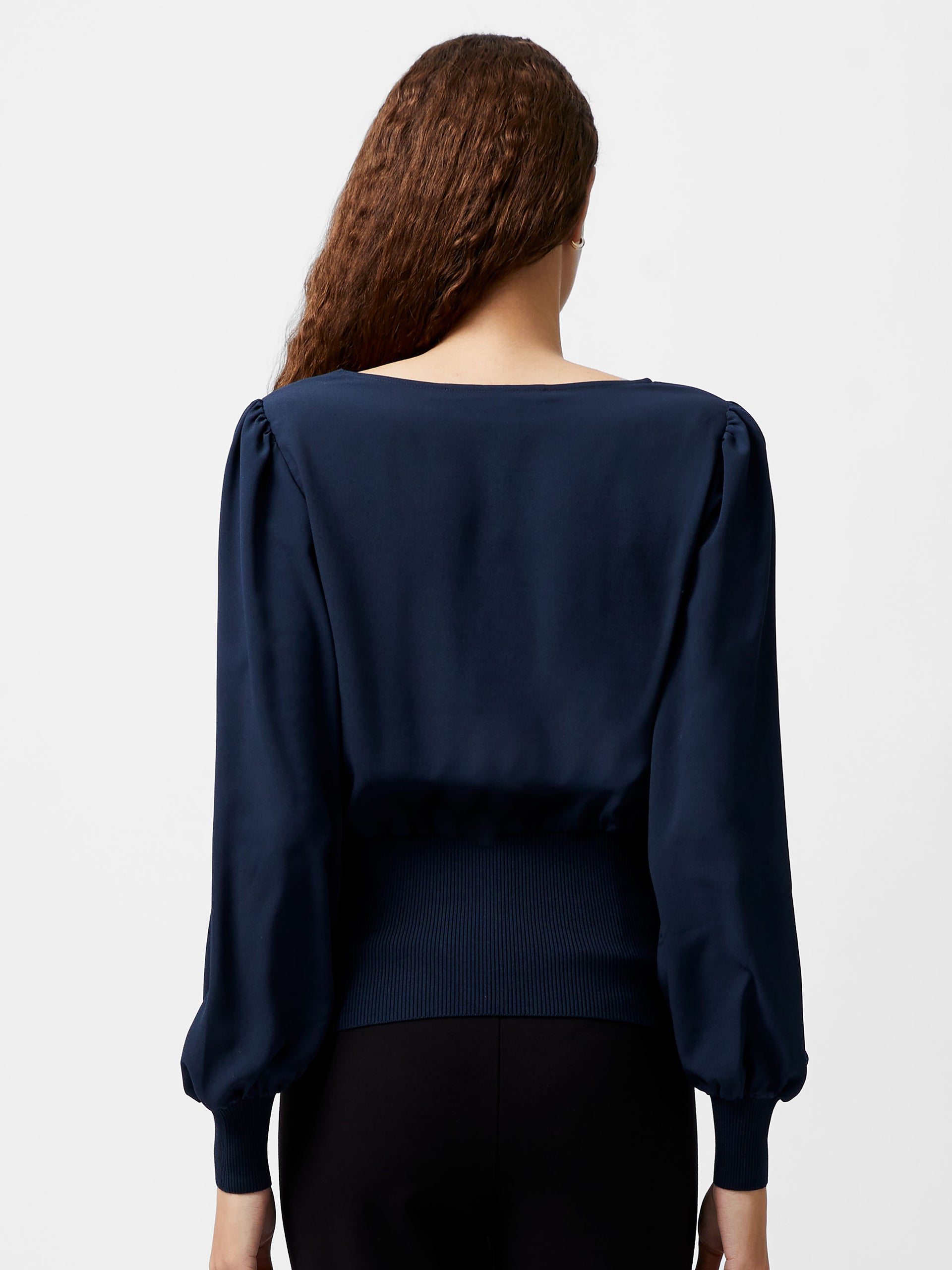 Krista Knit Slash Nk Jumper Marine | French Connection UK