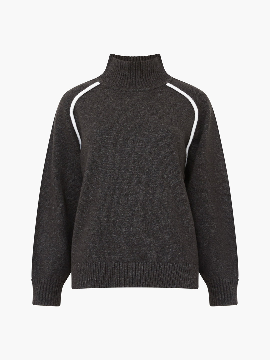 Vhari Recycled Stripe Half Zip Jumper Summer White/Mid Grey Melange ...