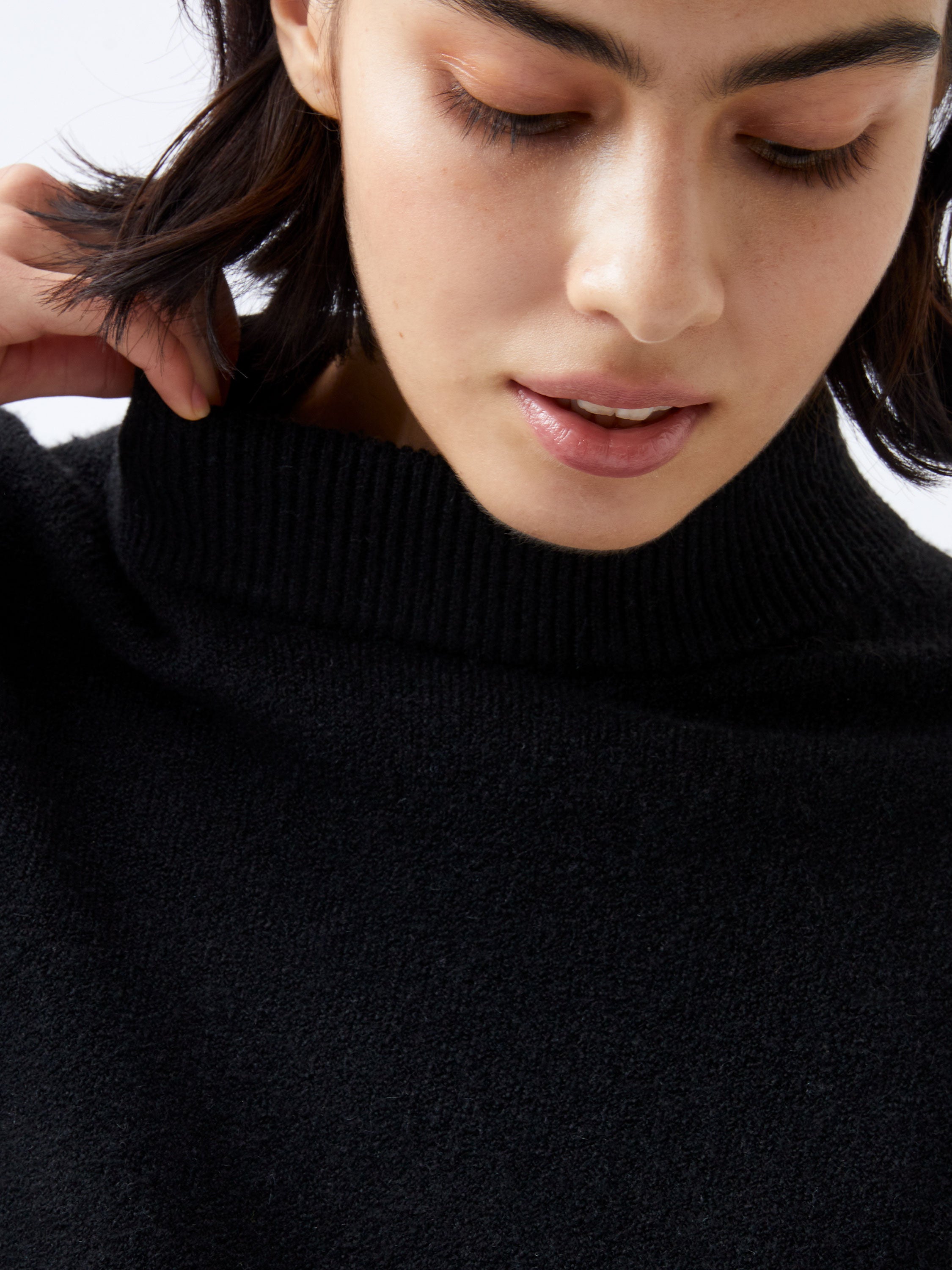 Vhari Recycled Crew Neck Jumper Black | French Connection UK