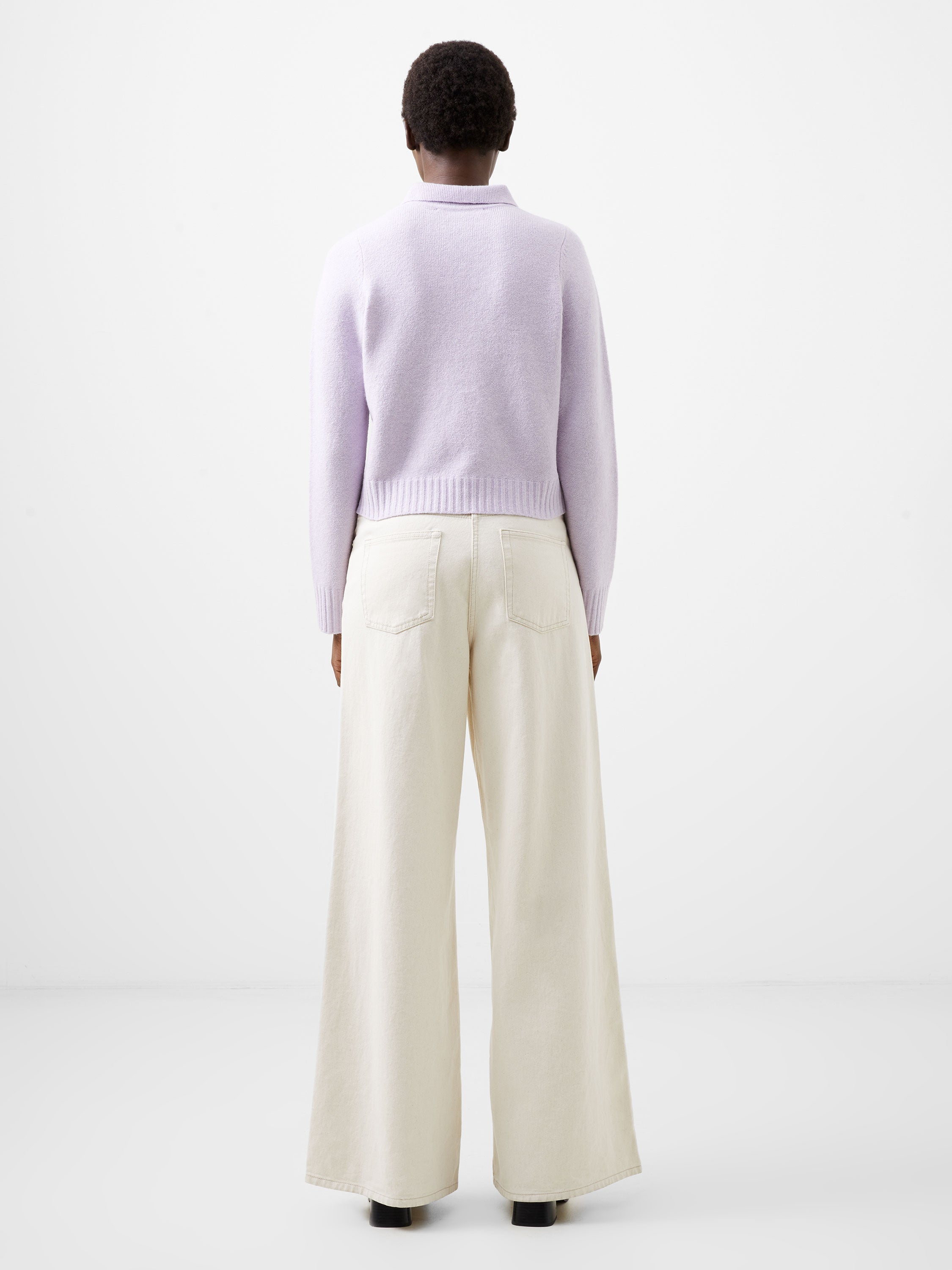 Vhari Recycled Long Sleeve Button Up Jumper Orchid Petal | French ...