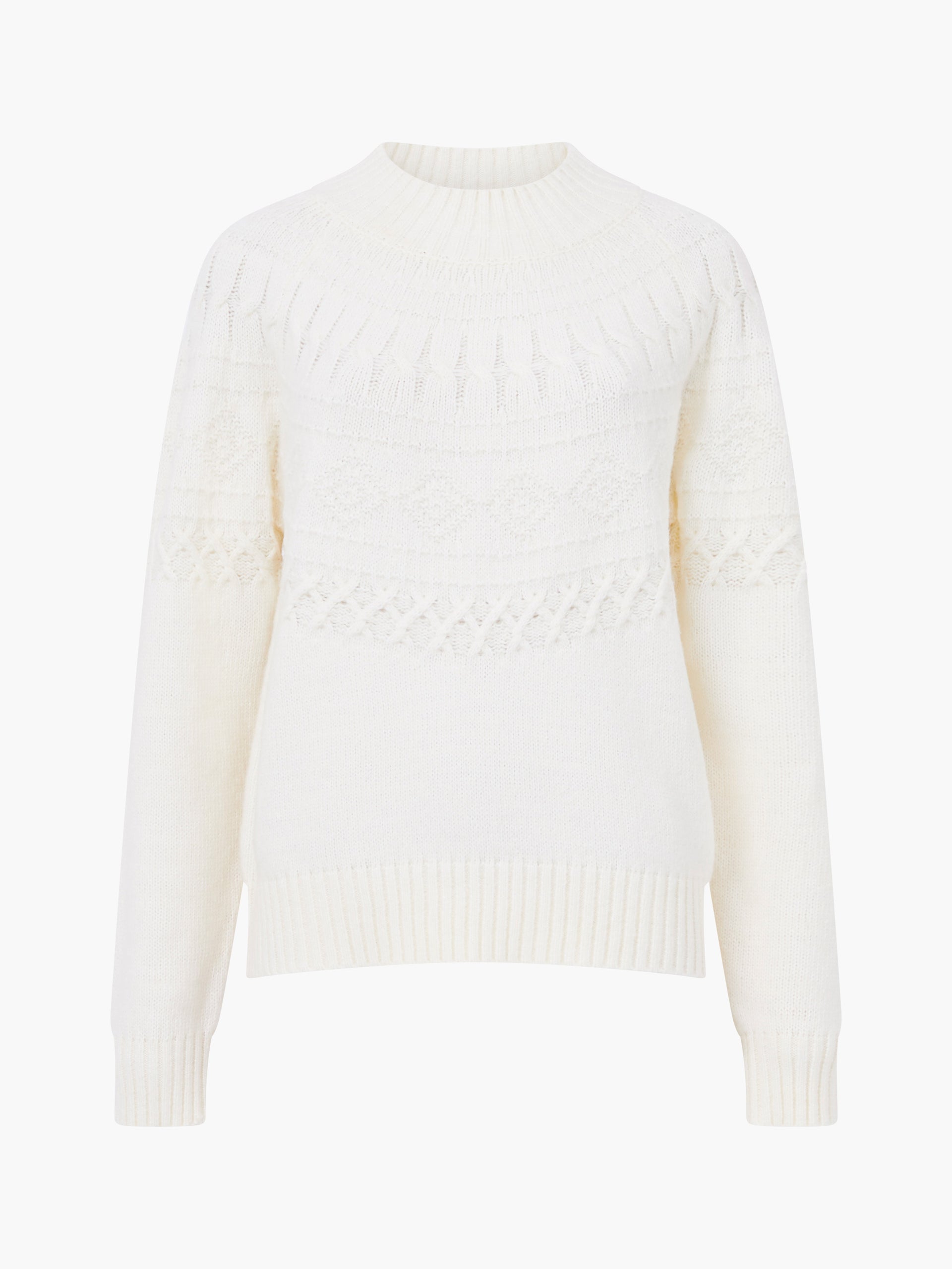 Kessey High Neck Jumper Porcelain Cream | French Connection UK