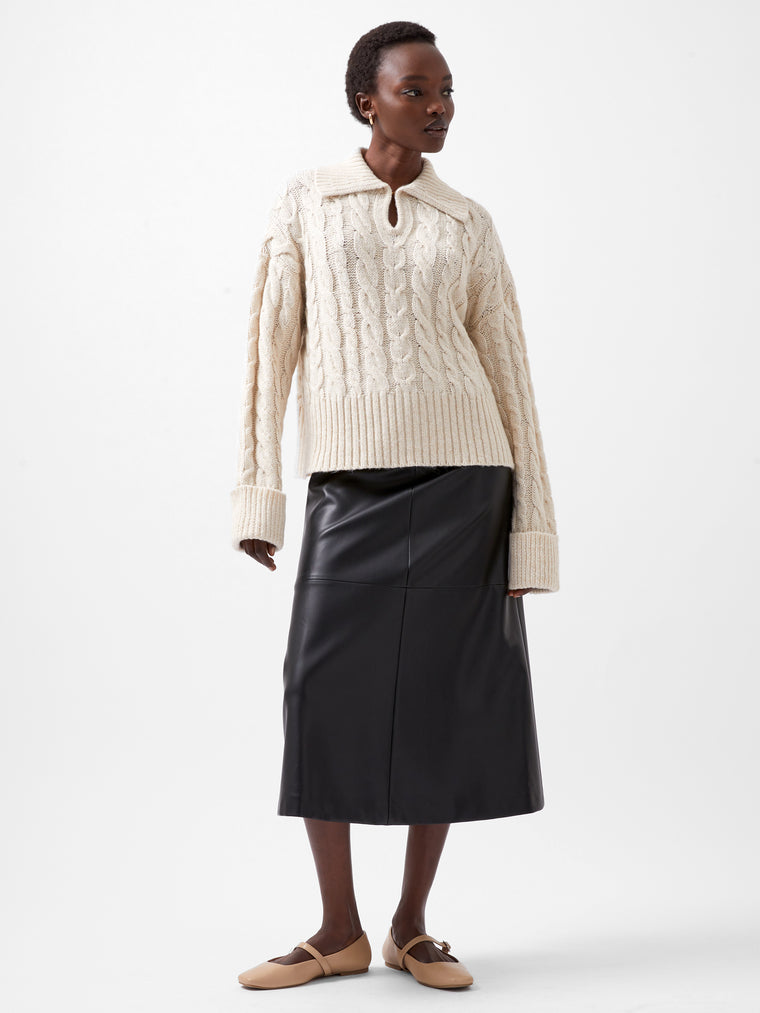 Kyla Sparkle Long Sleeve Jumper Porcelain Cream | French Connection UK