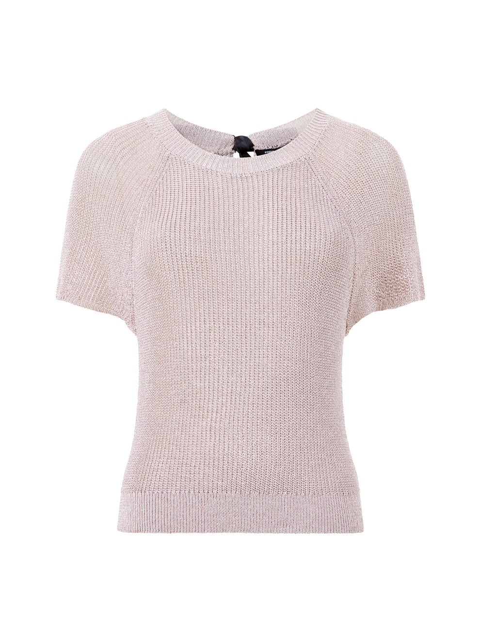 Jada Short Sleeve Bow Back Jumper Silver Blush Gold | French Connection UK
