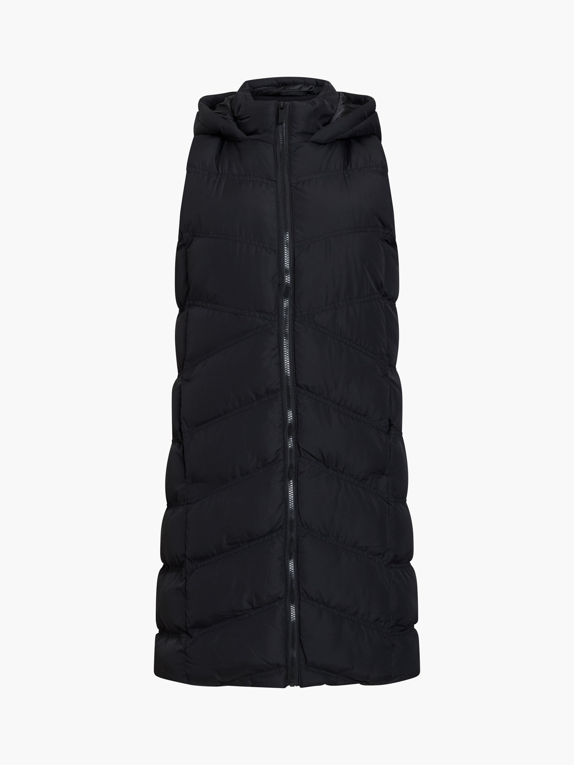 Hooded Chevron Row Gilet Black | French Connection UK