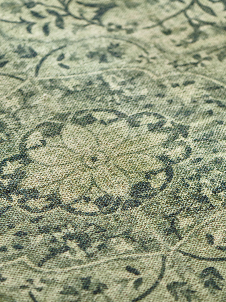 Large Kabir Flatweave Rug Matcha Green | French Connection UK