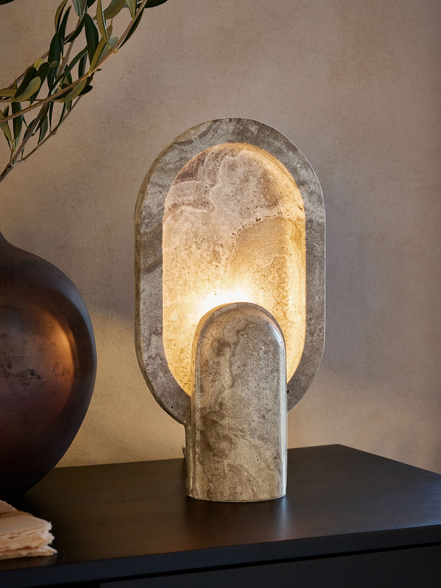 Rapoko Table Lamp Natural Brown | French Connection UK