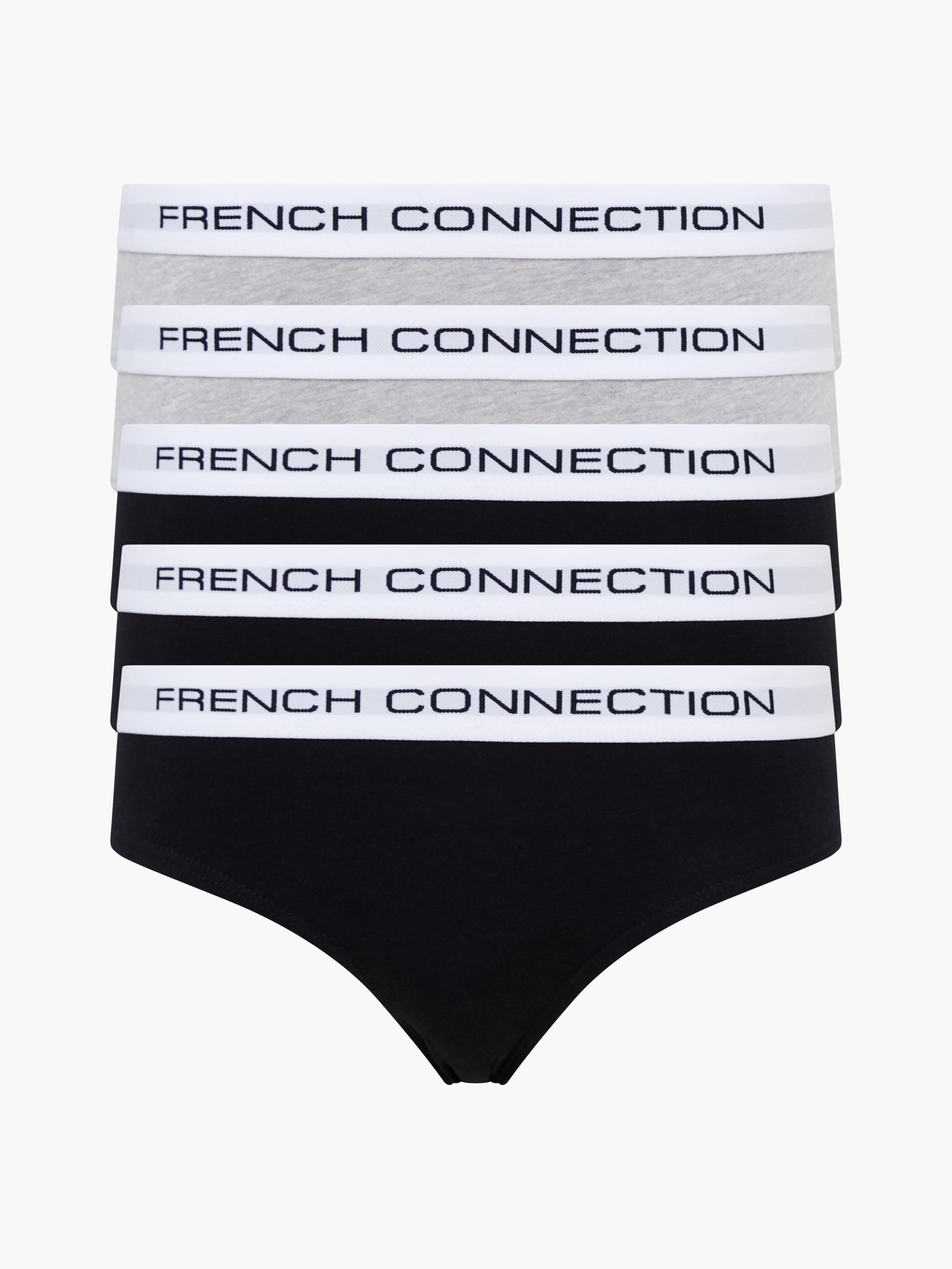 2 Pack French Connection Crop Tops Logo Black/Grey | French Connection UK
