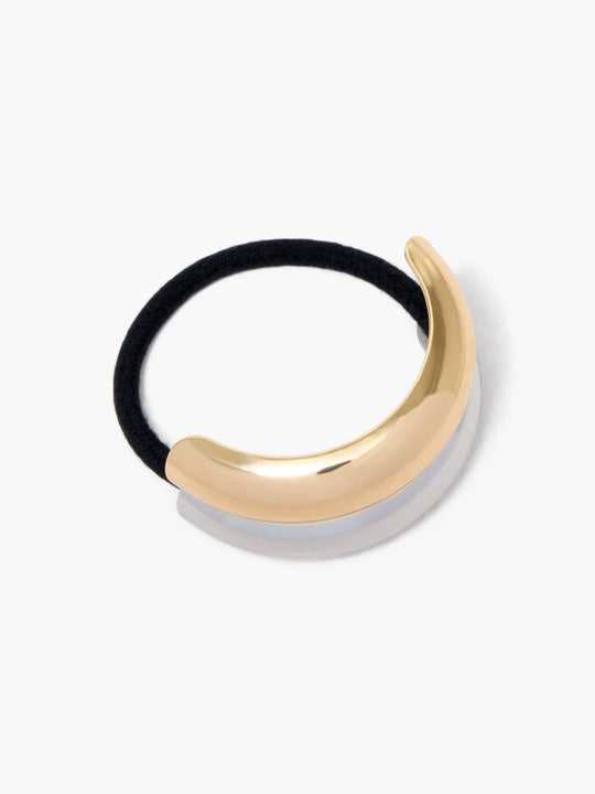 Two Tone Metal Hair Tie Bobble Gold/Silver/Black | French Connection UK