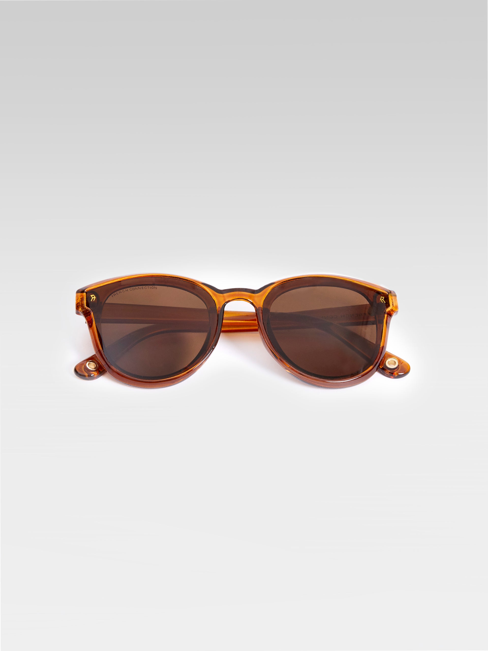 Round Sunglasses Tan | French Connection UK