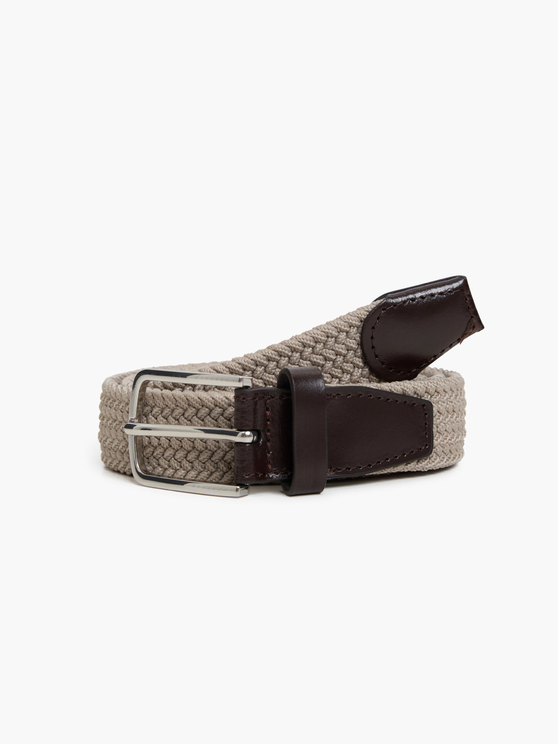 Men's Braided Belt Brown | French Connection UK